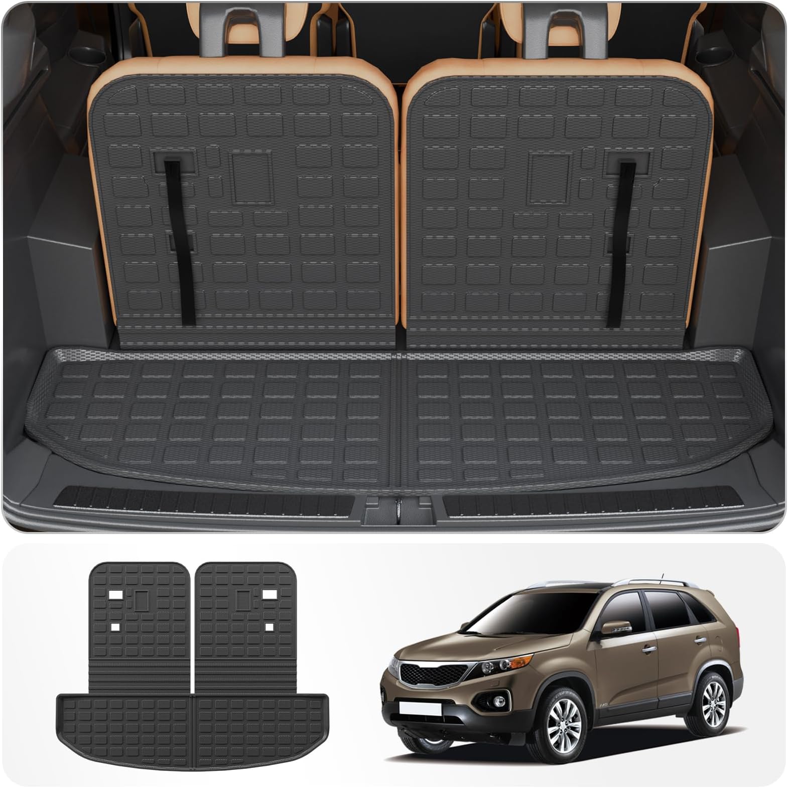 Amazon.com: JTYZSM Trunk Mat with Backrest Mat for 2021-2025 Kia ...