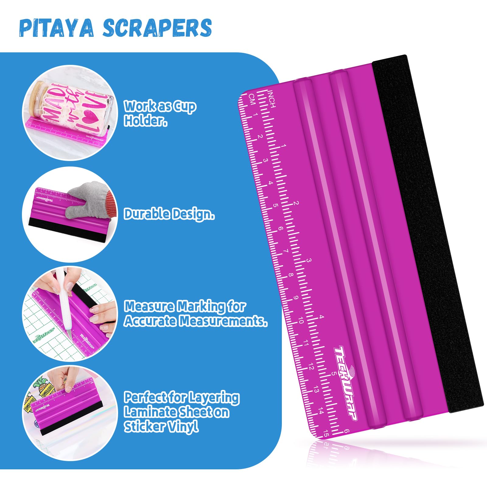 Snapklik.com : Professional Squeegee For Vinyl, 20 PCS Plastic Felt ...