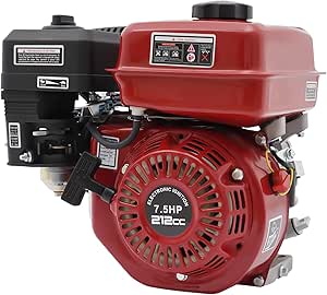 Amazon.com: Gas Engine 7hp 4 Stroke 212cc 3600rpm Horizontal with Pull ...