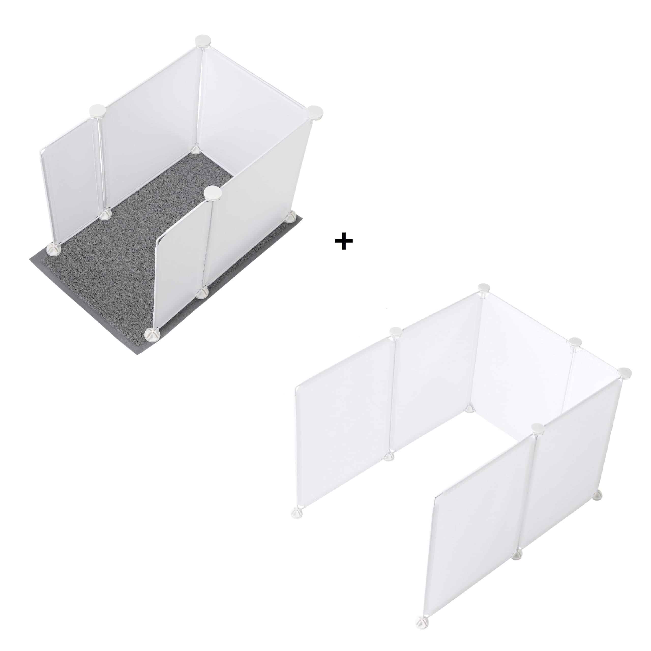 Amazon.com : MEEXPAWS Small Cat Litter Box Enclosure Splash Guard 20.5L ...
