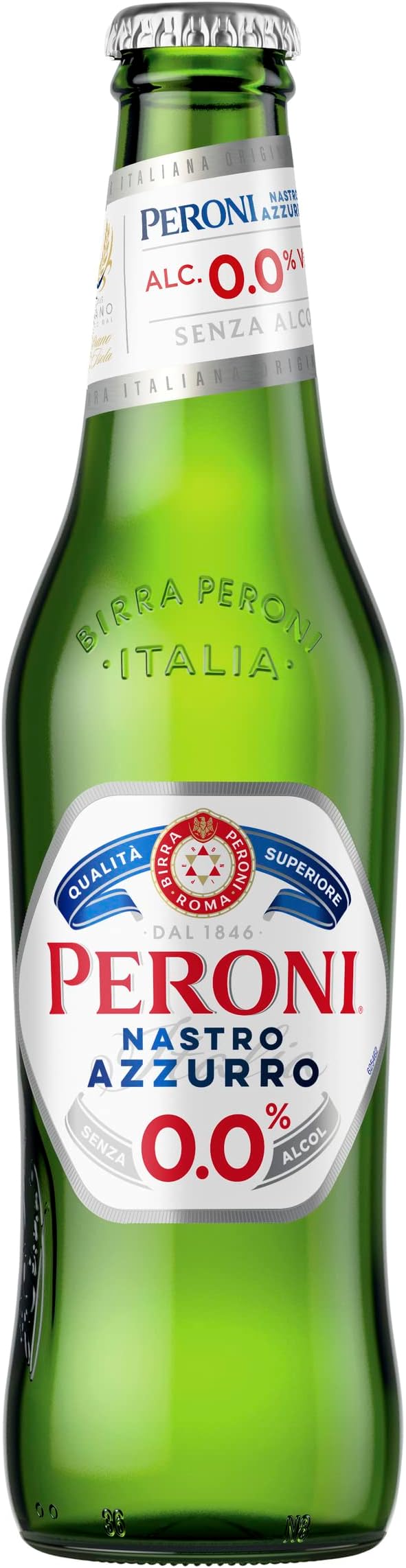 Peroni Nastro Azzurro 0.0%, Zero Alcohol Beer, Pale Golden Crisp ...