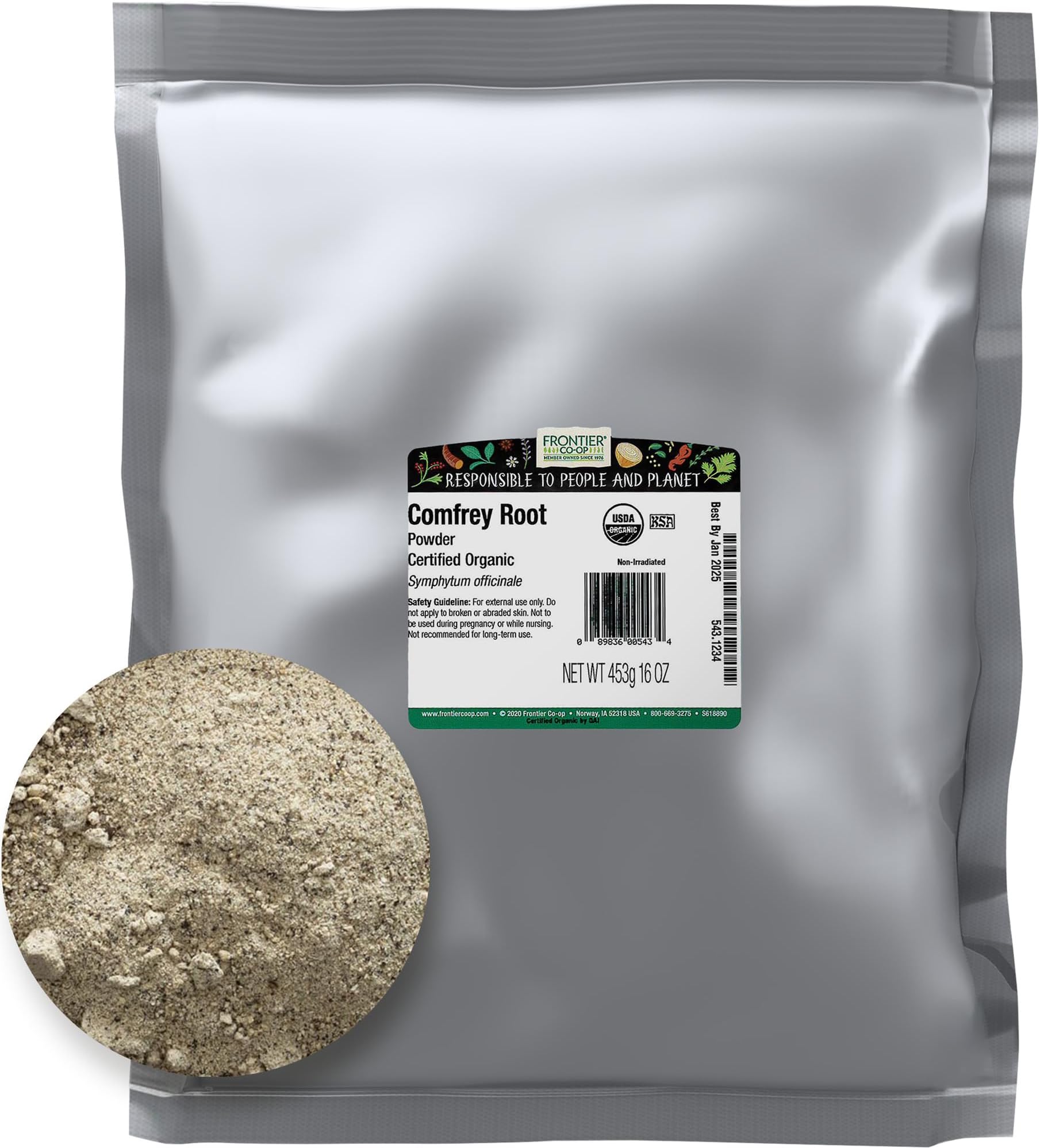 Amazon.com: Comfrey Leaf Cut & Sifted Organic - Symphytum officinale, 4 ...