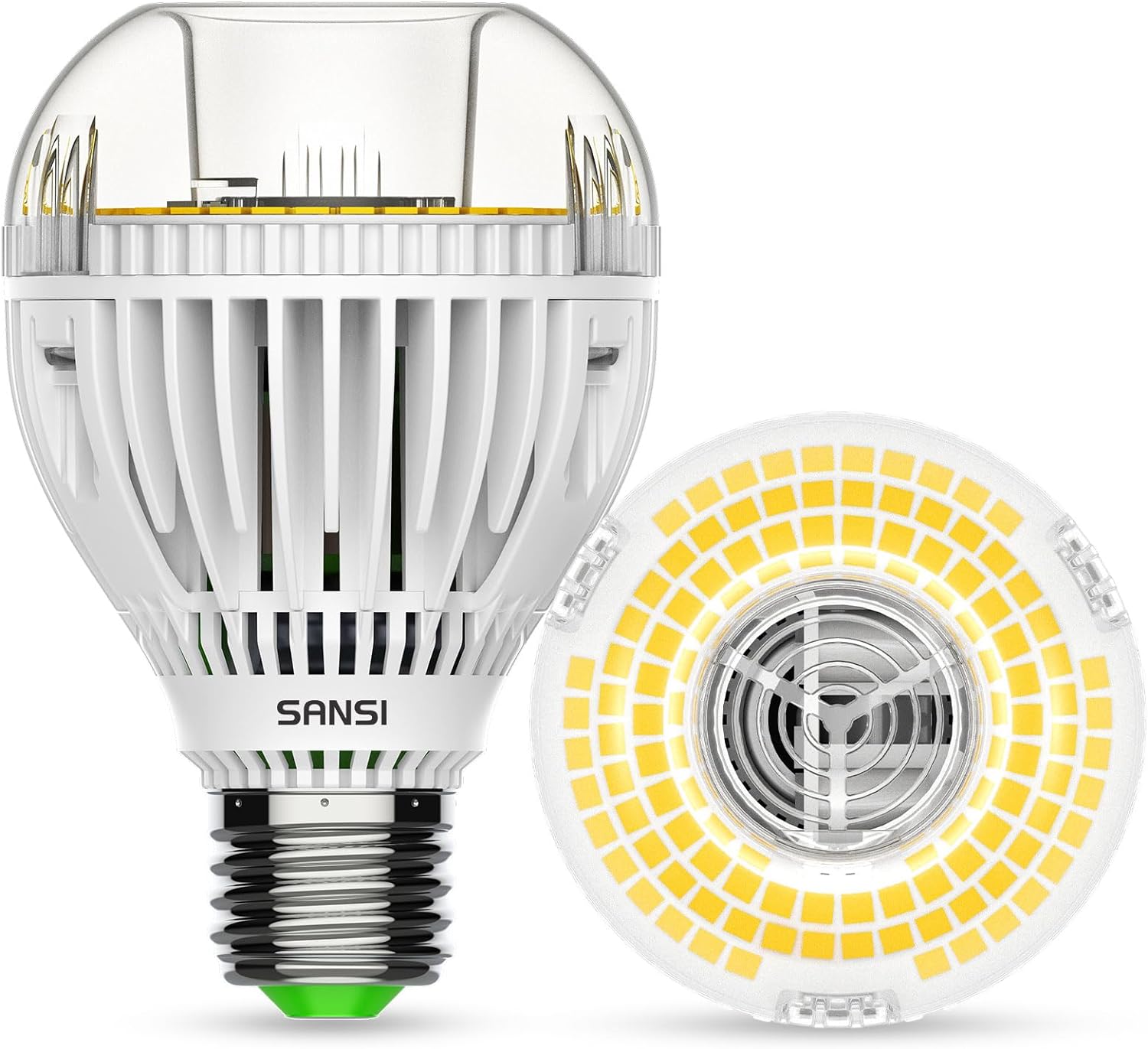 SANSI 300W Equivalent A19 LED Light Bulb, 4500 Lumens 5000K Daylight ...