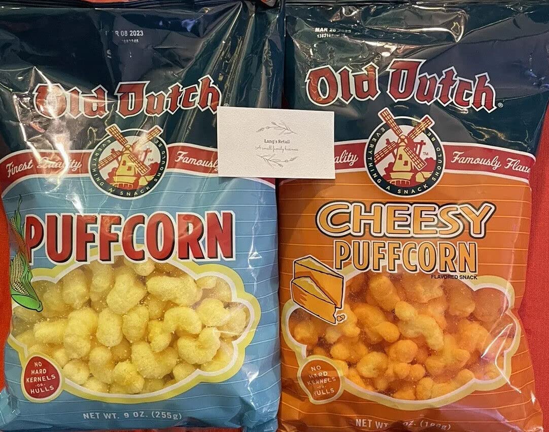 Amazon.com: Old Dutch Puffcorn and Cheesy Puffcorn, Pack of 2, Bundled ...
