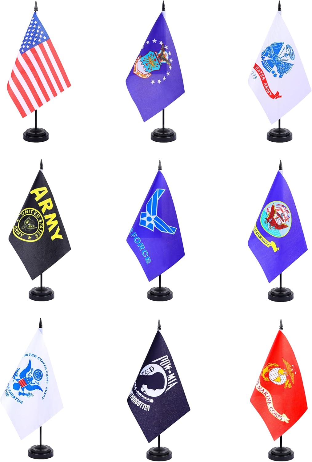 Amazon.com : ZXvZYT American Military Flag Banner USA Army Armed Desk ...