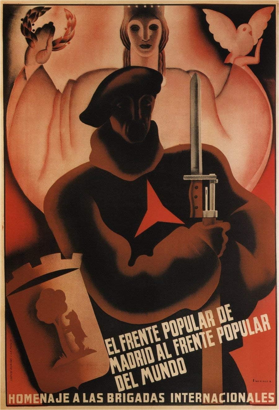 Vintage Spanish Civil War Propaganda 'The Popular Front of Madrid ...