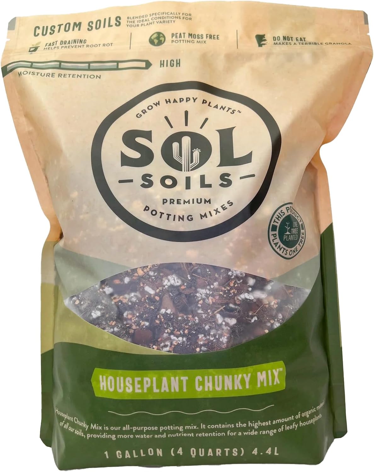 Amazon.com : Sol Soils Chunky Houseplant Mix - Fast Draining Soil for ...