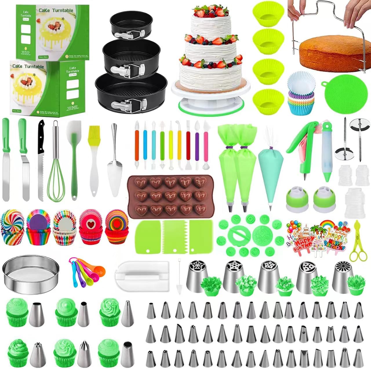 Amazon.com: Gawren-H&E Cake Decorating Kit-520 PCS Cake Decorating ...