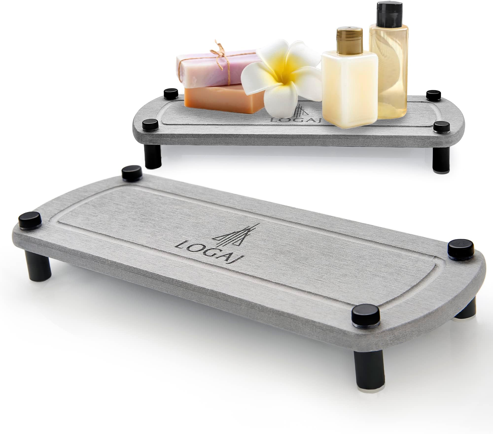 Amazon.com - cjc Instant Drying Stone Sink Organizer Tray for Bathroom ...