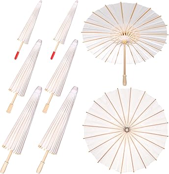 Amazon.com: PIAOPIAONIU 6 Pcs Paper Parasol Paper Umbrella for Children ...