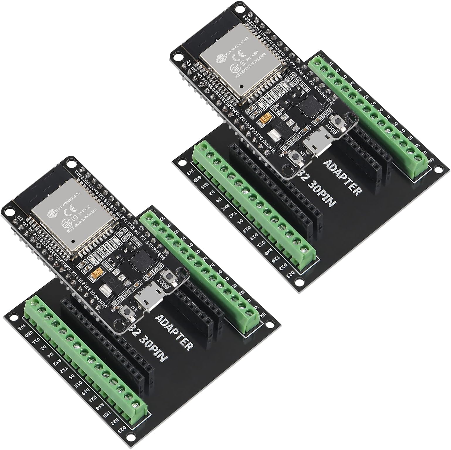 Amazon.com: 2 Sets ESP-WROOM-32 ESP32 ESP-32S Development Board CP2102 ...