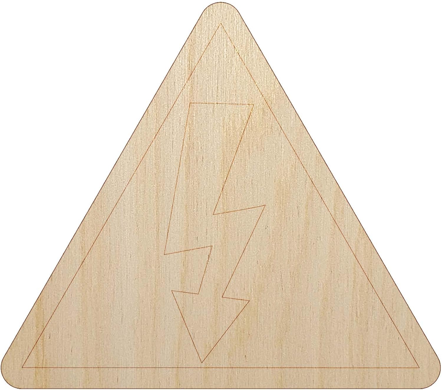 Amazon.com: Electrical High Voltage Warning Sign Unfinished Wood Shape ...