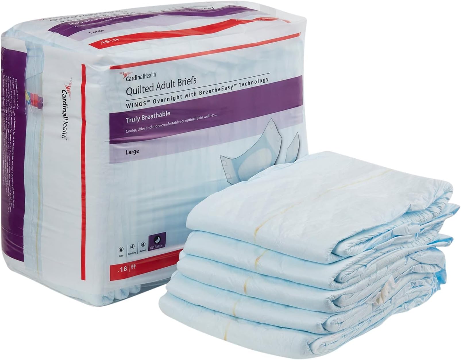 Amazon.com: Unisex Adult Large Disposable Incontinence Brief, Heavy ...