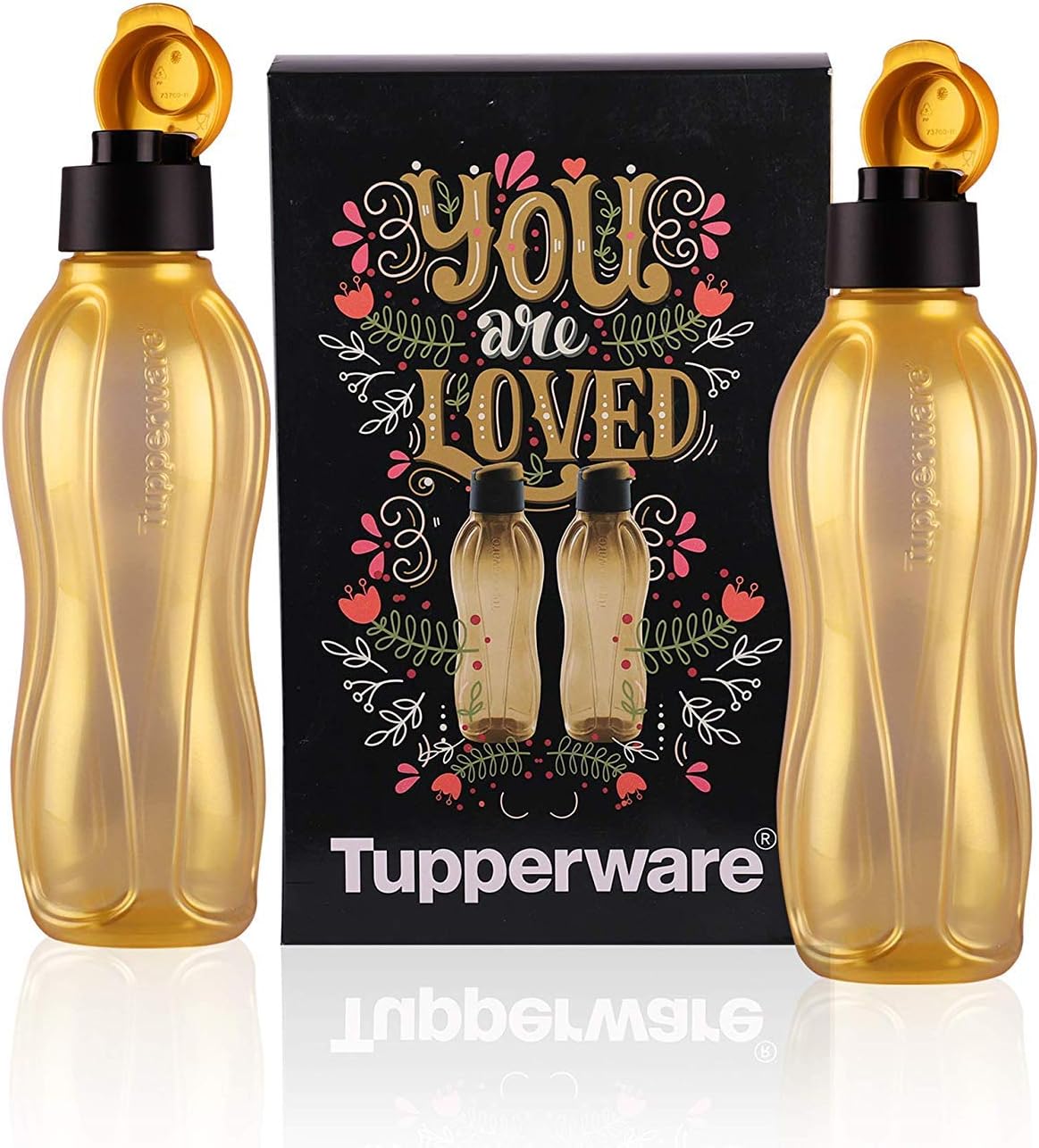 Tupperware Plastic Tupin Flip Top Water Bottle, 1 liter (Pink, Pack Of ...