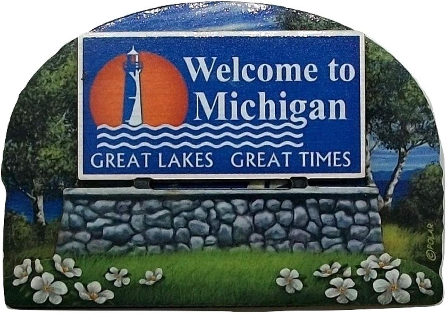 Amazon.com: Michigan State Welcome Sign Wood Fridge Magnet 2: Home ...