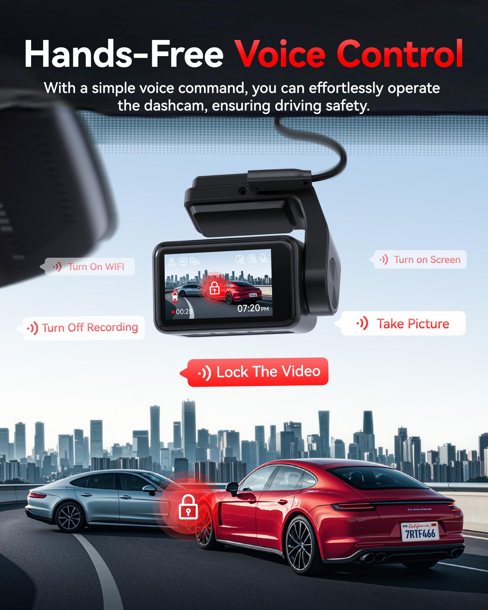 Snapklik.com : F4 Pro 4K Dash Cam Front And Rear, STARVIS 2 Sensor ...
