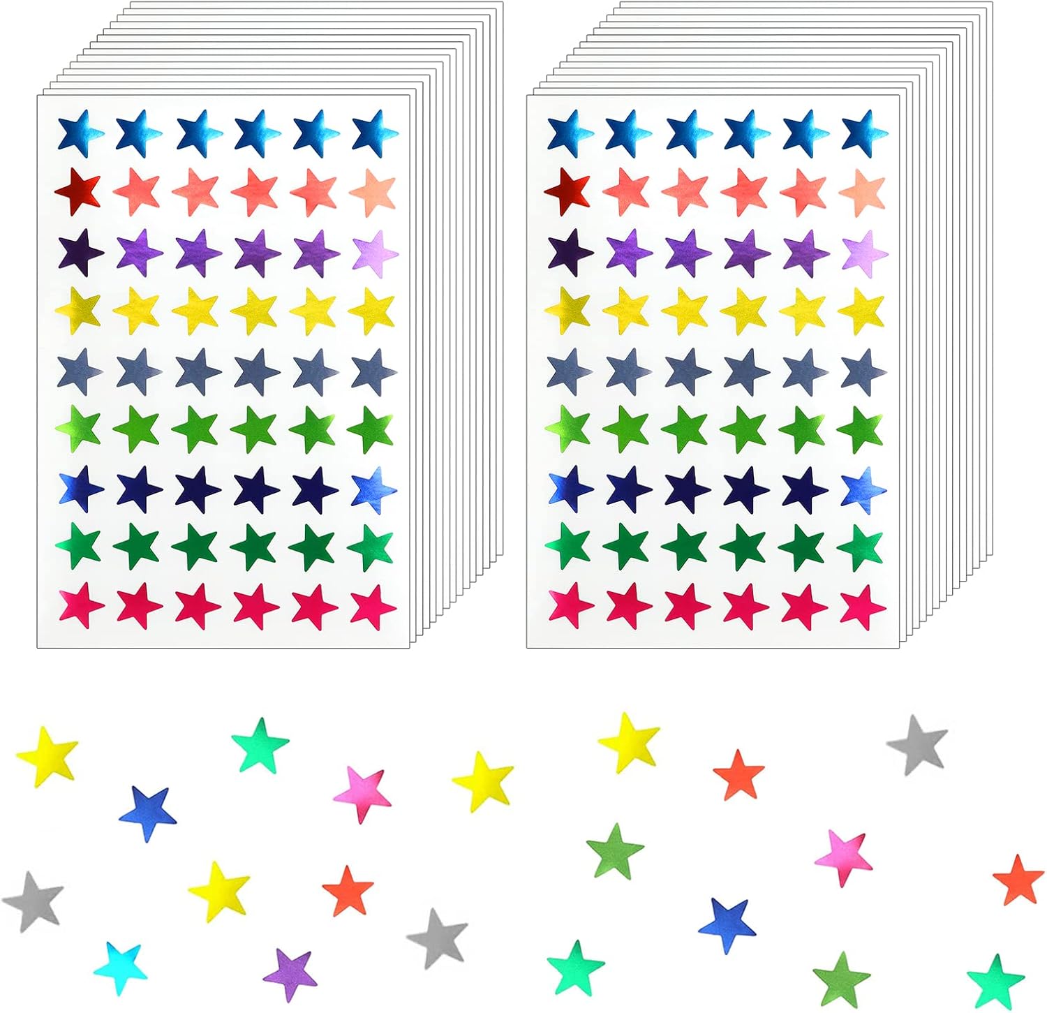 1620 pcs/ 30sheets Small Star Stickers, Little Colored Star Award ...