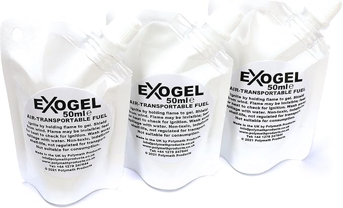Exogel Camping Stove Gel Fuel. Versatile, odourless fuel with high ...