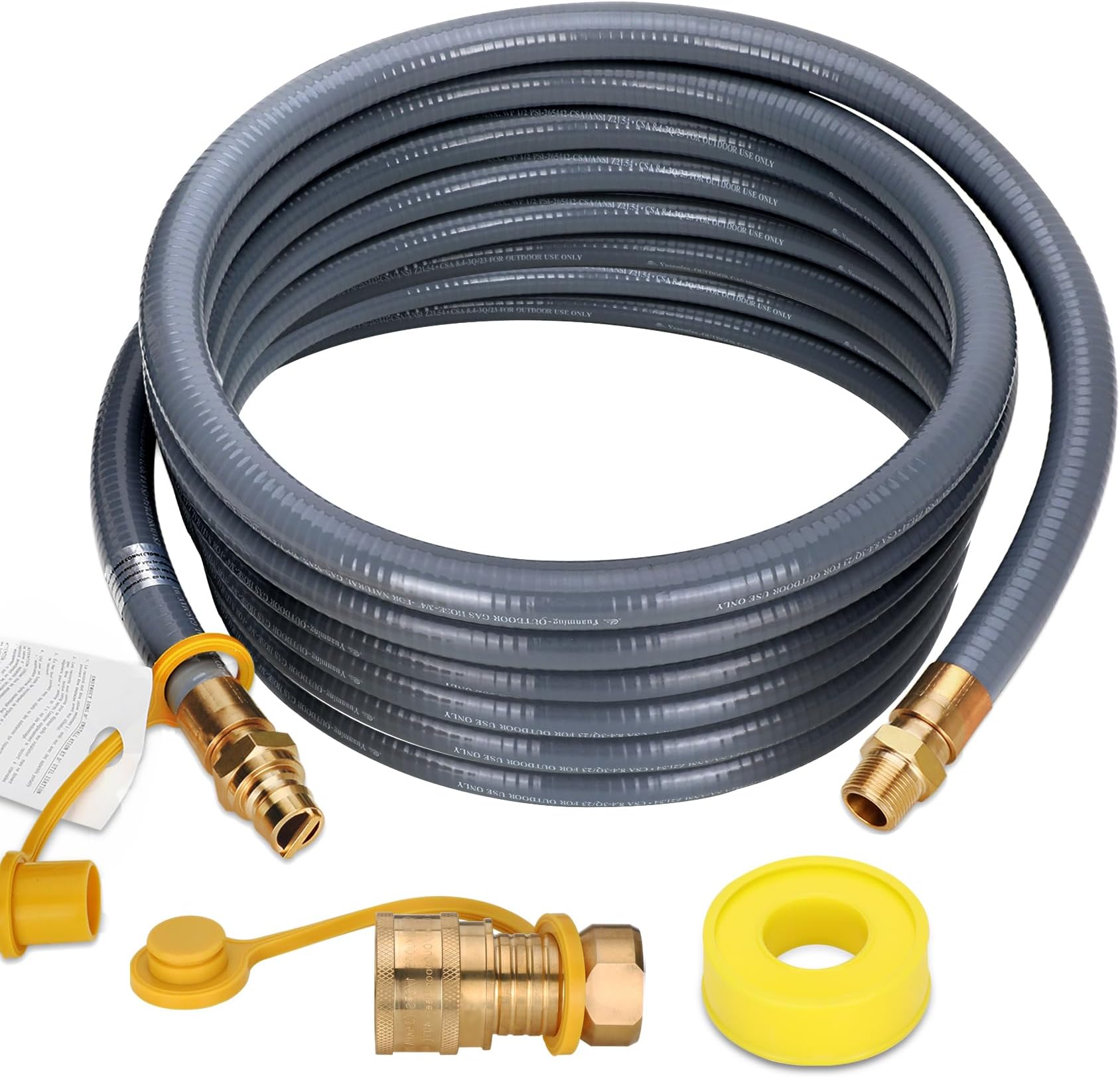 Amazon.com: FIRMAN Power Equipment 25' Natural Gas Hose with Storage ...