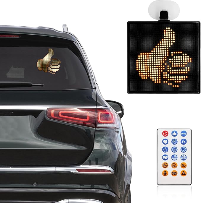 Amazon.com: cartaoo Funny Car Accessory, Large Size Back Window LED ...