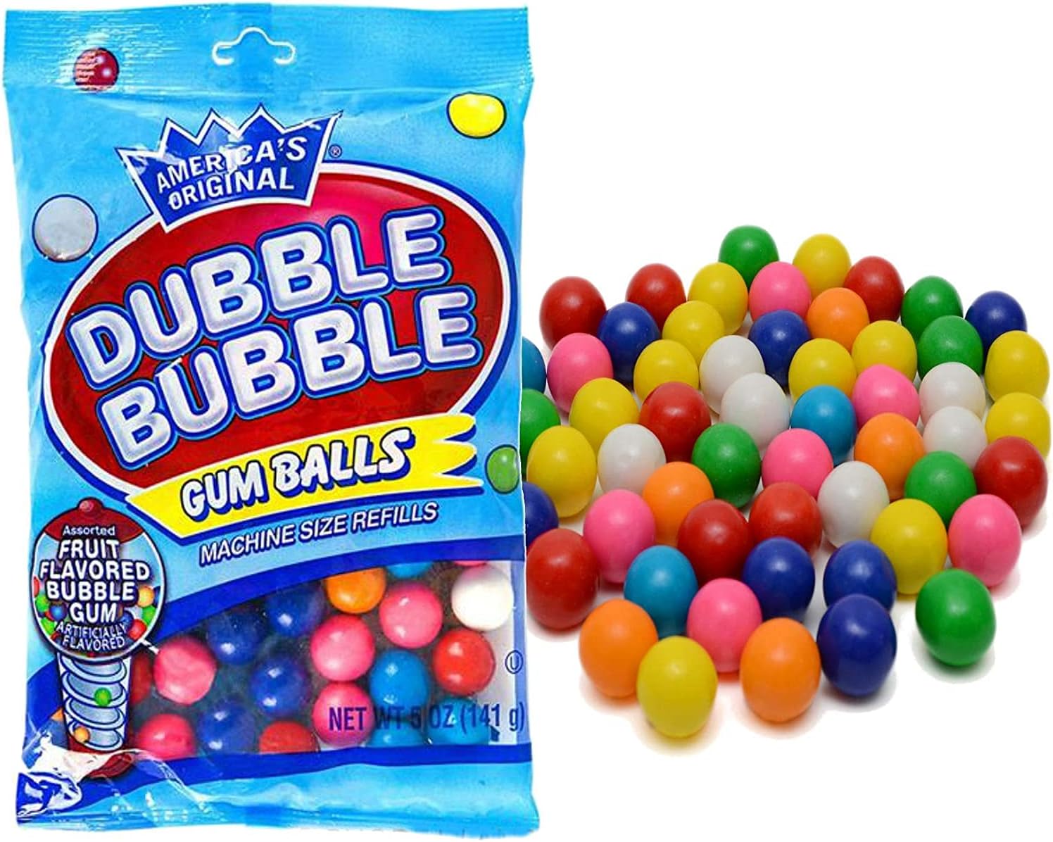 Buy Gumballs Refill for Gumball Machine 5 Ounce Dubble Bubble Candies ...