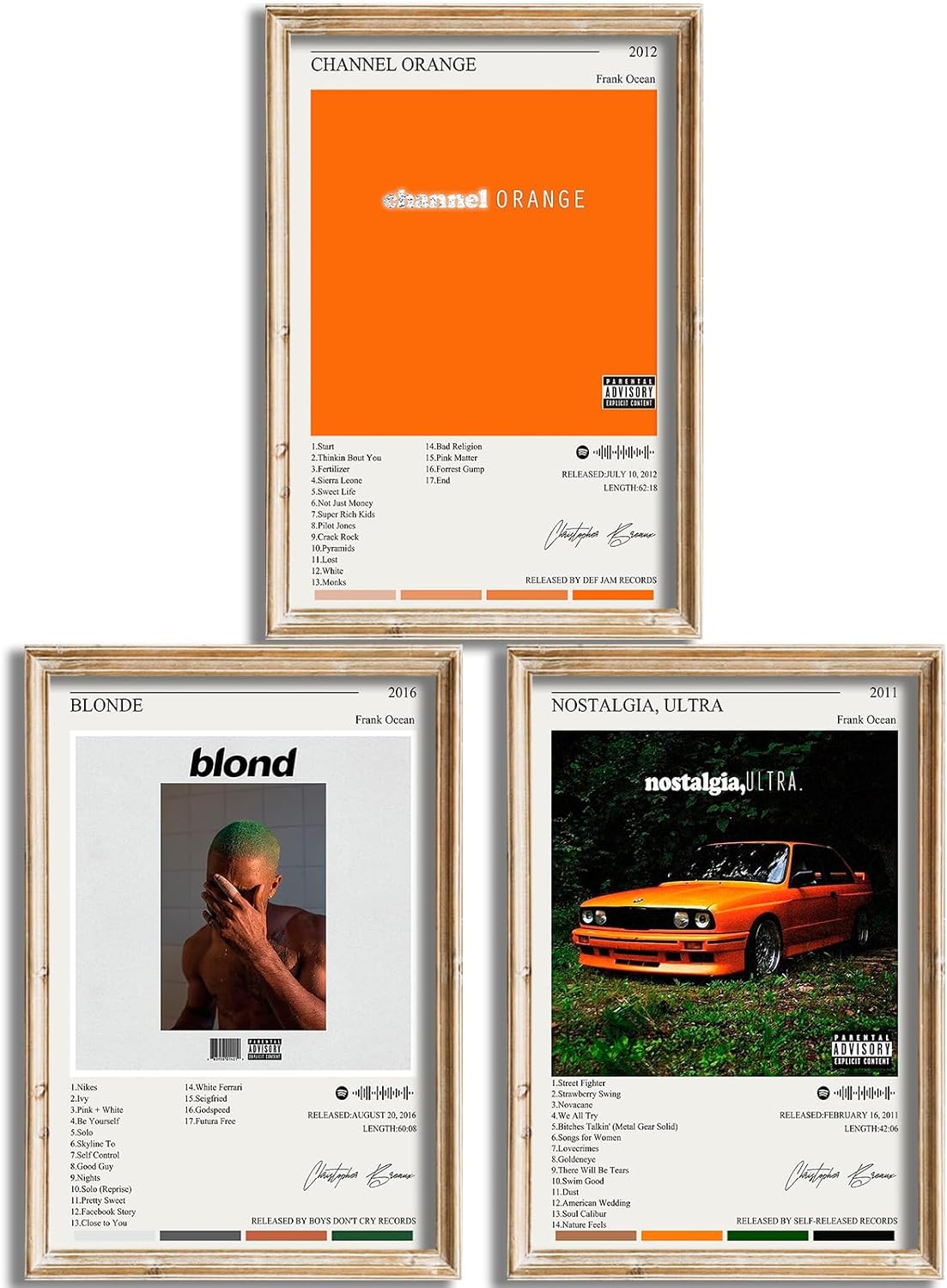 Amazon.com: Frank Ocean Posters Blonde, Nostalgia Ultra, Channel Orange ...