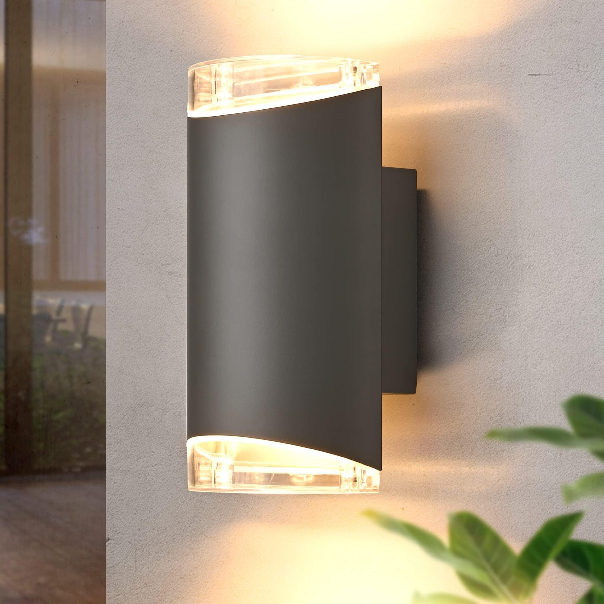 EDISHINE Wandleuchte, Wandlampe, Aussenbeleuchtung Hauswand, Up and ...