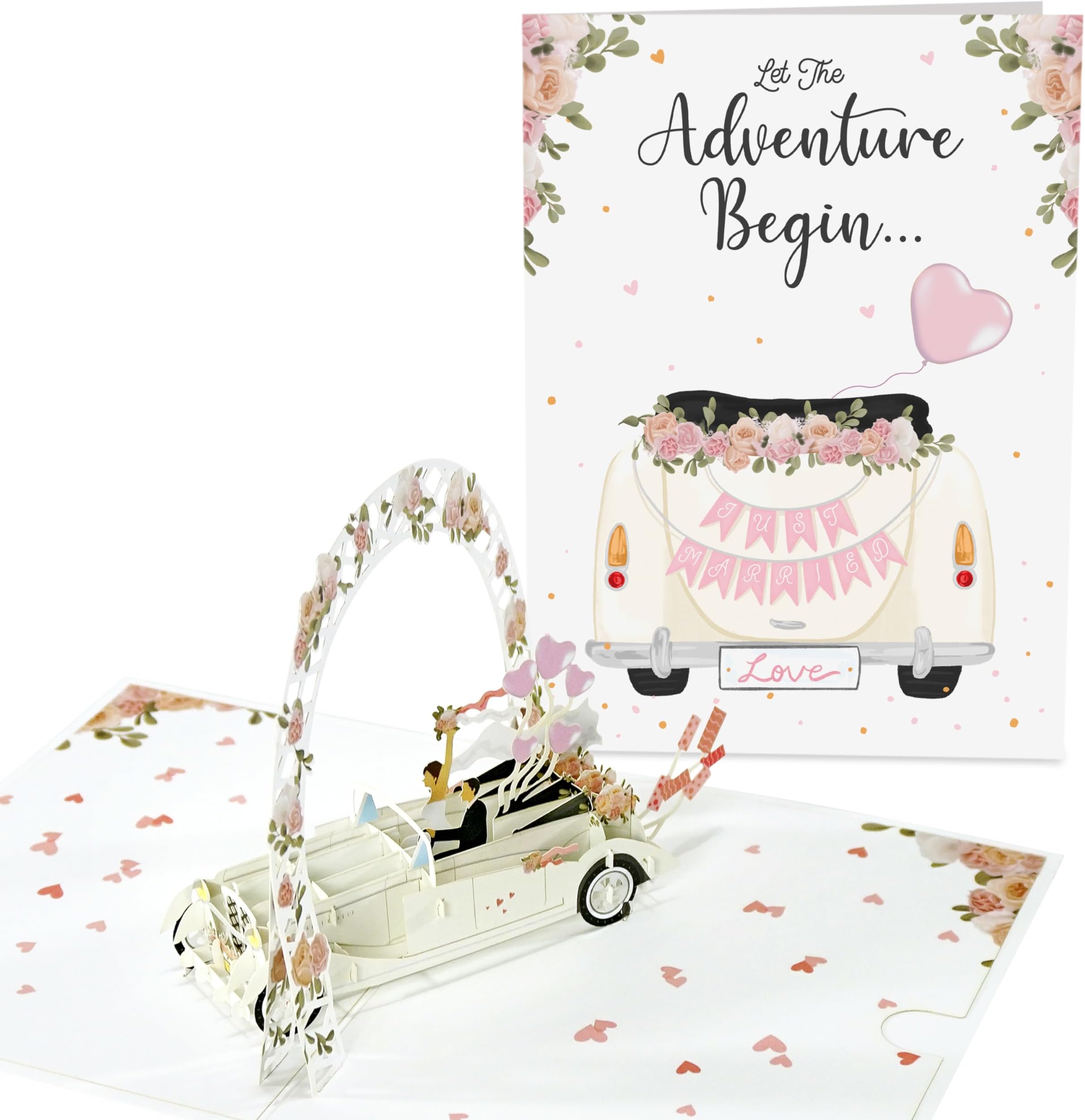 Congratulations Bride & Groom Wedding Pop Up Greeting Card 3D Pop-Up ...