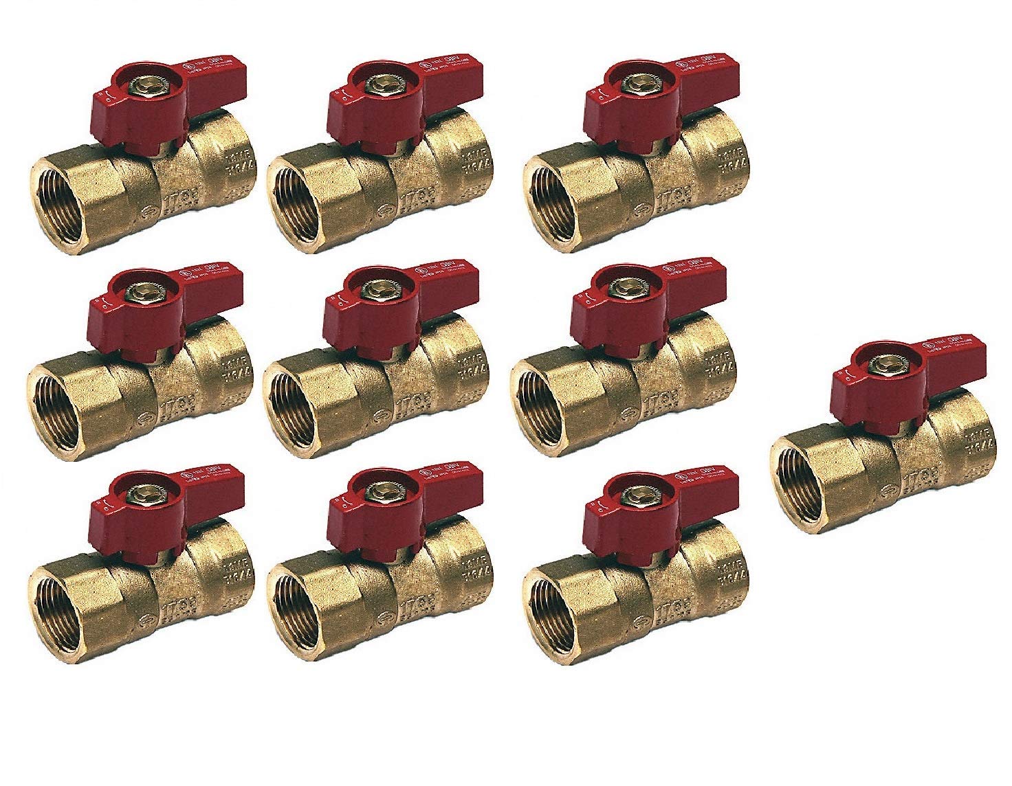 Snapklik.com : EZ-Fluid 1/2"FIP X 1/2" FIP Thread Heavy Duty Brass Gas ...