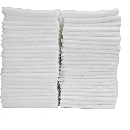 Amazon.com: Buff Microfiber Cleaning Cloth | White (12 Pack) | Size 16 ...