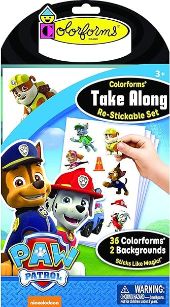 Amazon.com: Colorforms Take Along Paw Patrol : Toys & Games