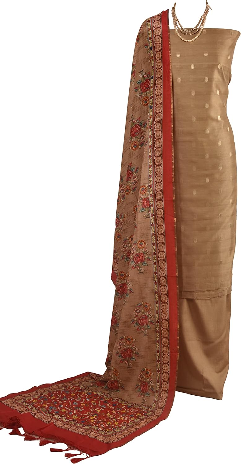 Buy Banarasi Rang Women's Pure Silk Look Dashing In This Feminine ...
