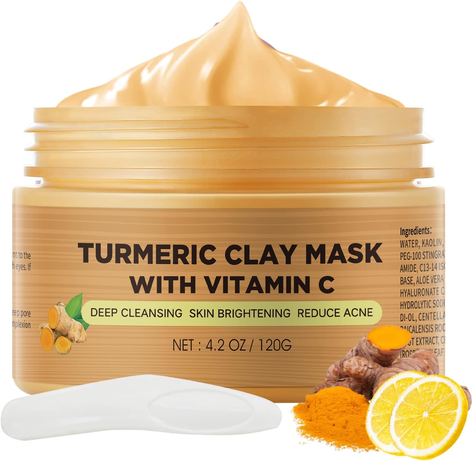 Amazon.com : Turmeric Vitamin C Clay Mask, Turmeric Clay Facial Mask ...