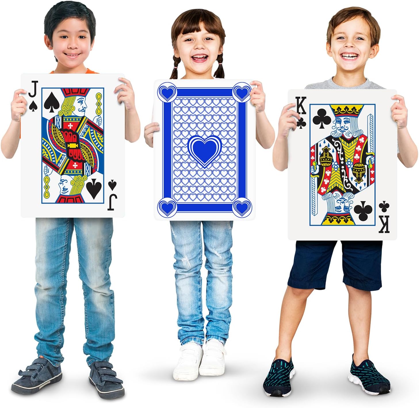 Amazon.com: Gamie Giant Poker Jumbo Playing Cards, 10.5 Inches X 14.5 ...