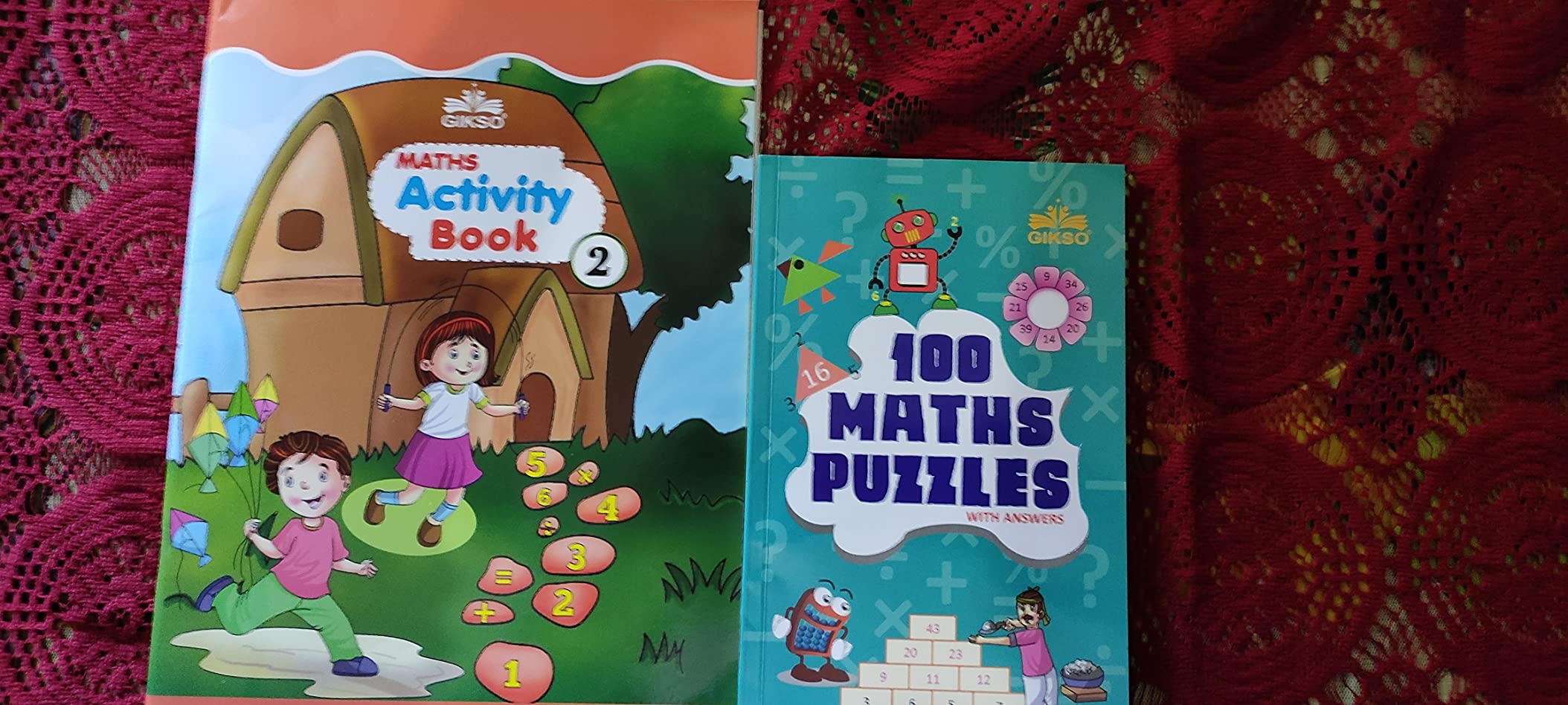 Buy GIKSO Set of 2 Maths Activity Books- 100 Maths Puzzles Book and ...