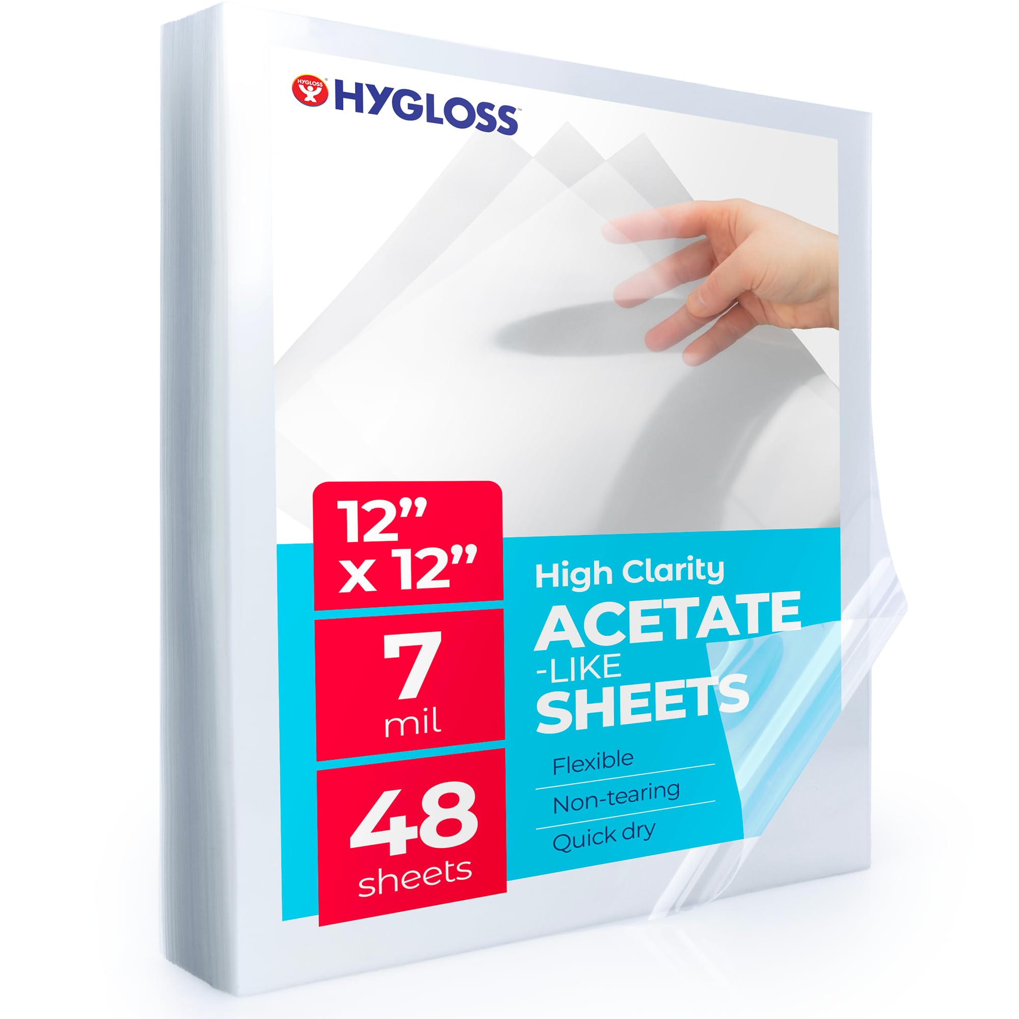 Snapklik.com : Hygloss 12" X 12" Acetate Paper - 7 Mil Clear Acetate ...