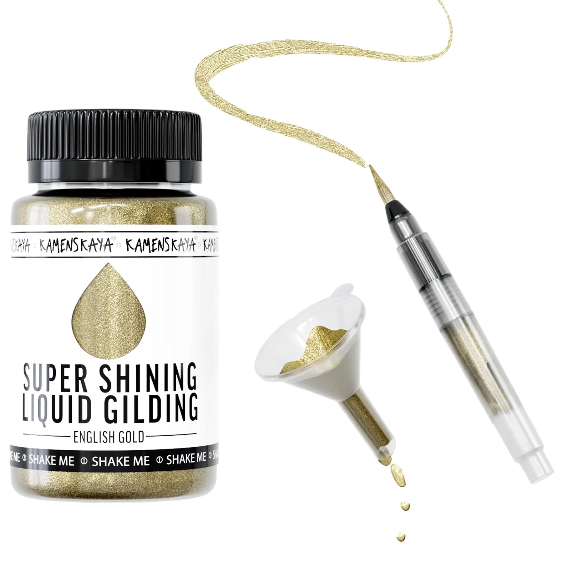 Amazon.com: KAMENSKAYA Liquid Gold Leaf Paint - Alcohol Based Fast ...