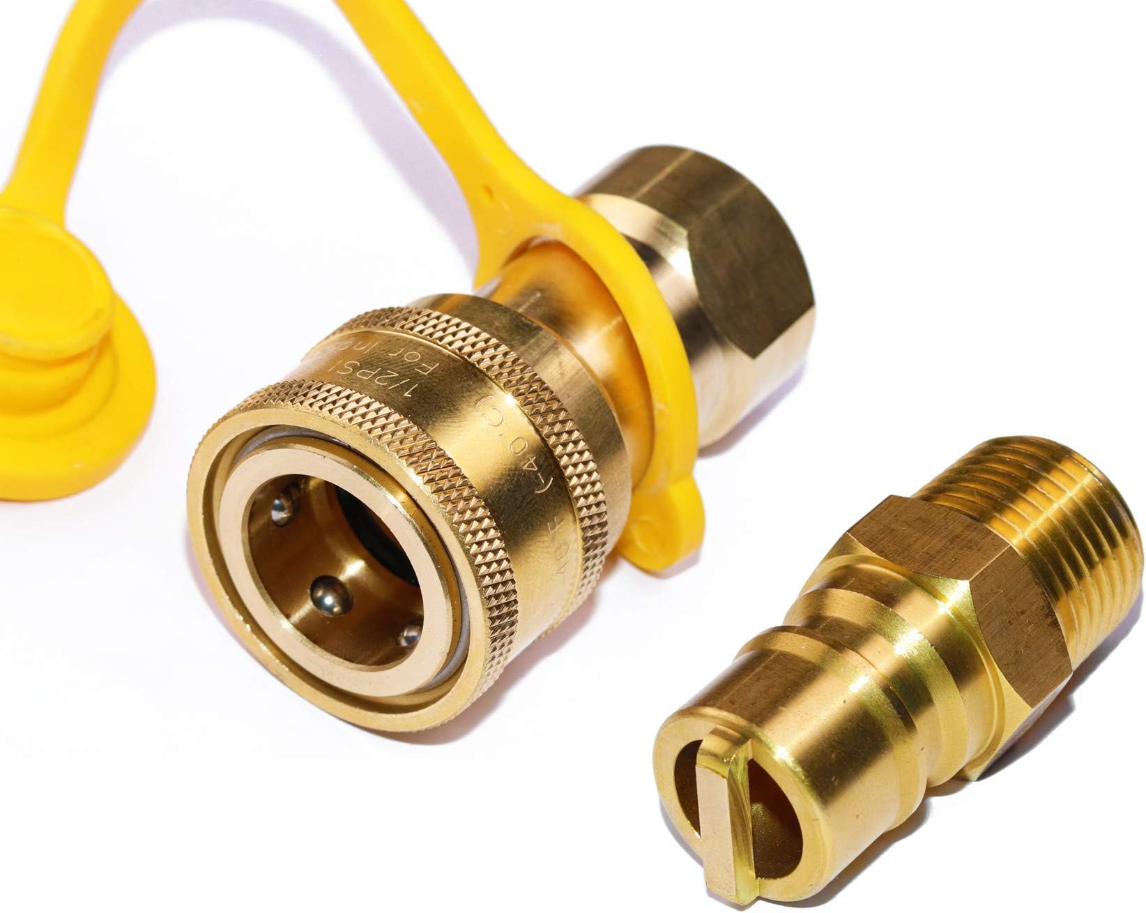 Amazon.com : 1/2" Gas Quick Connect Kit, Disconnect Connector with Male ...