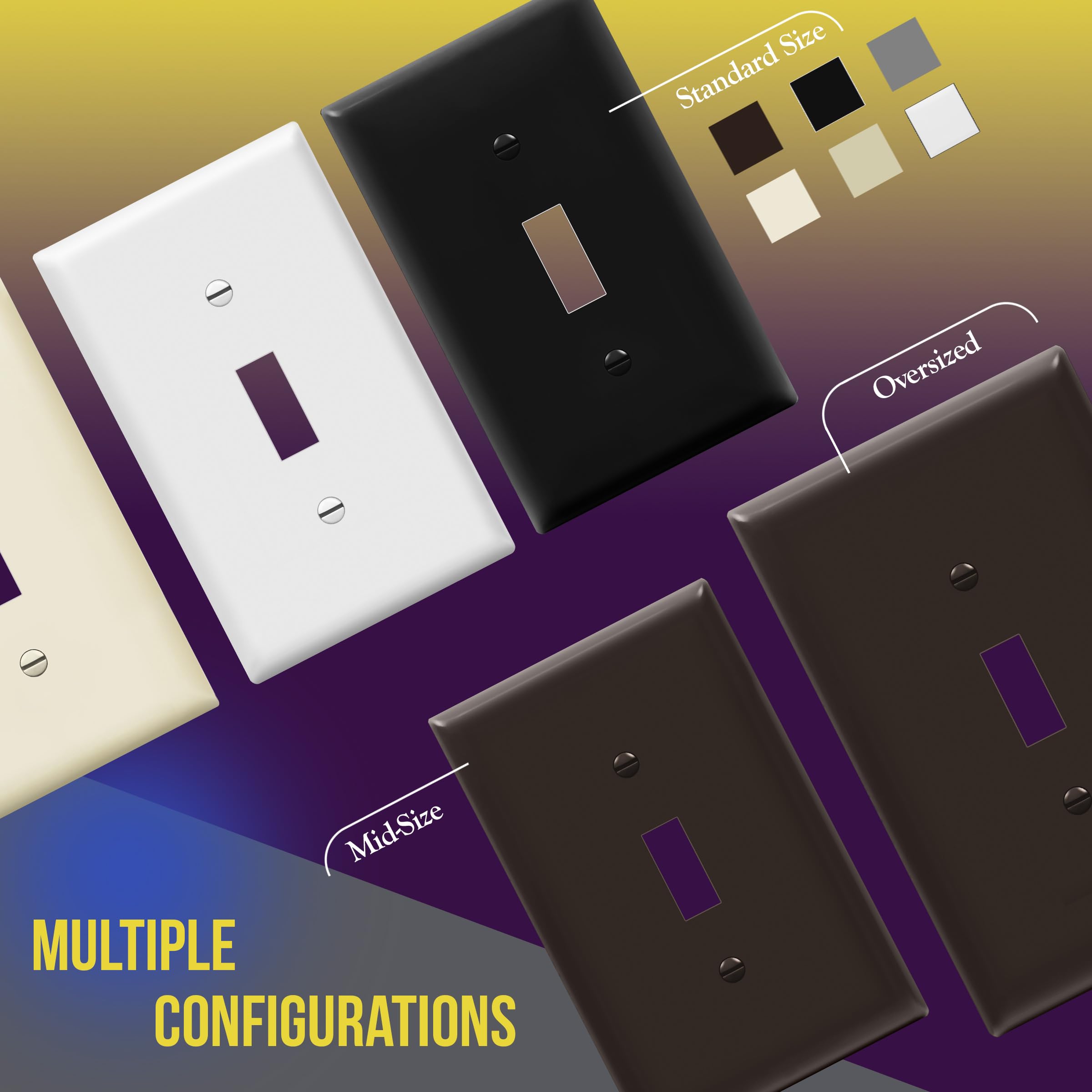 Snapklik.com : Five Gang Light Switch Wall Plate, Toggle Switch Plate ...