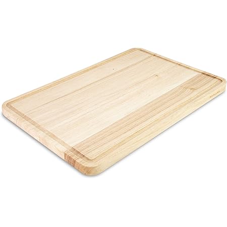Amazon.com: KitchenAid Classic Rubberwood Cutting Board with Perimeter ...