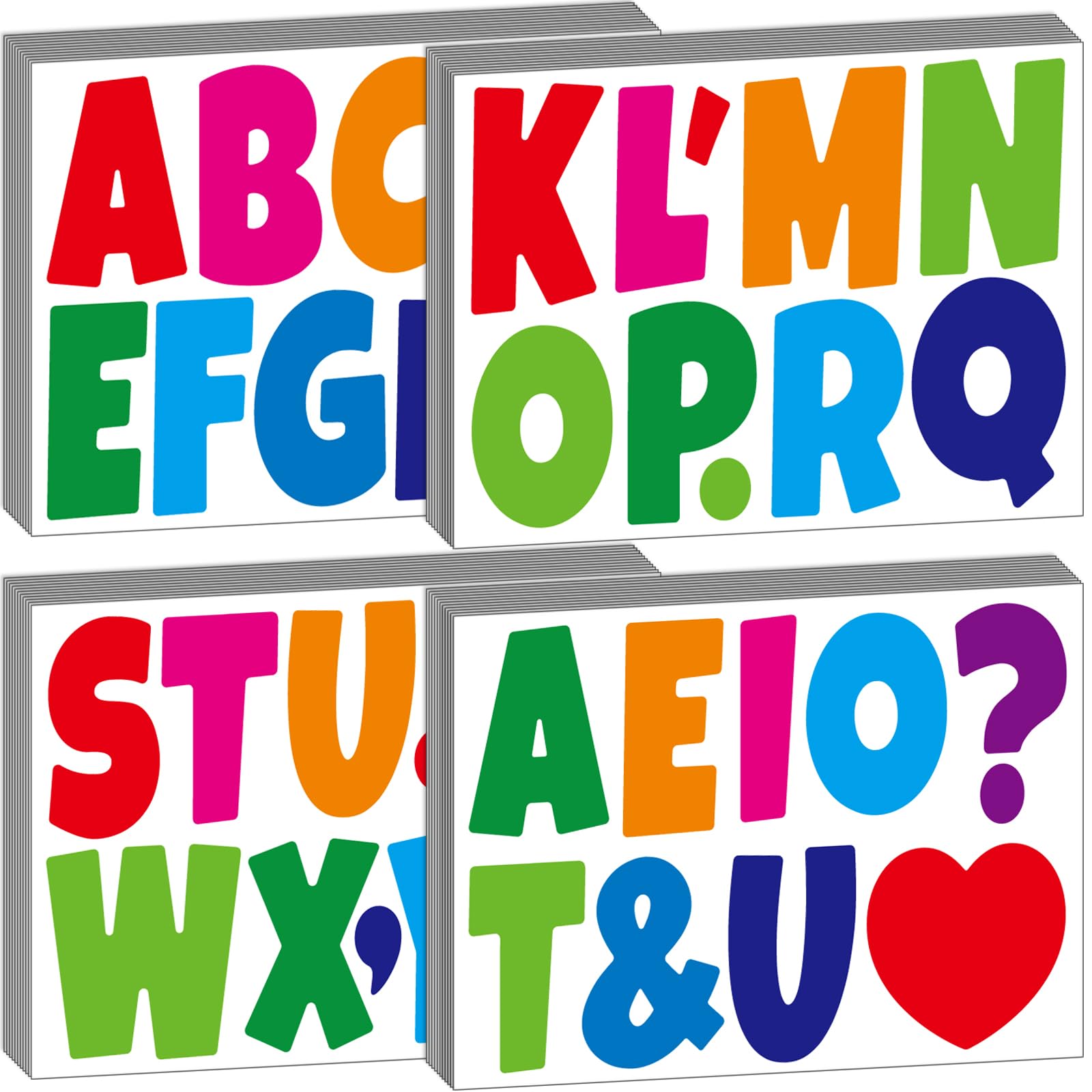 Snapklik.com : Bemeol Bulletin Board Letters 462 Pieces 4 Inch Alphabet ...