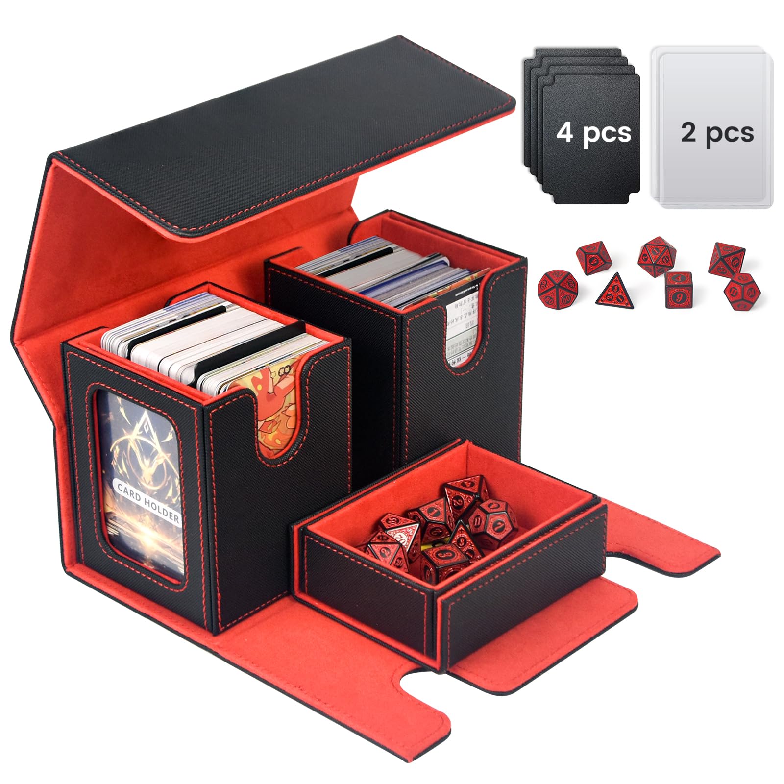 Amazon.com: MTG Deck Box with Commander Display, 3-In-1 Card Deck Box ...