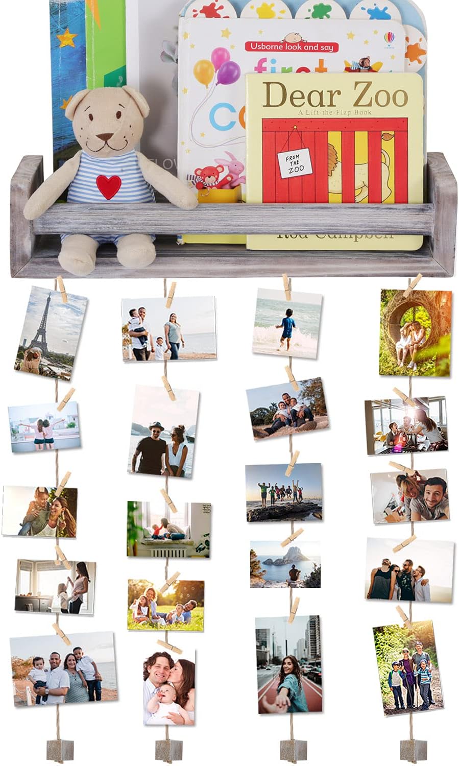 Amazon.com: Satauko Floating Shelves Storage for Photo Hanging Display ...
