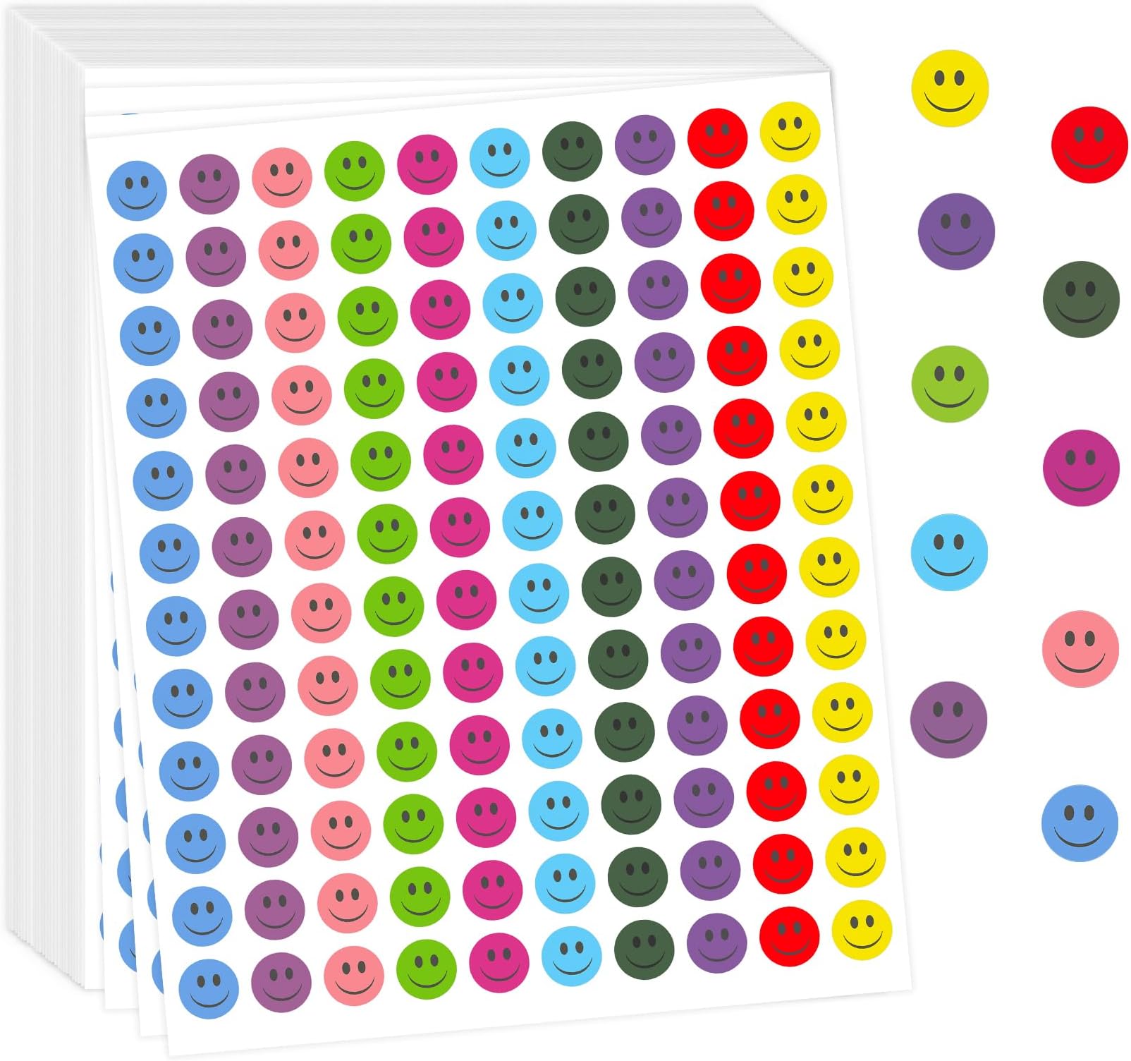 Amazon.com : 6000 PCS Smiley Face Stickers, Small Happy Face Stickers ...