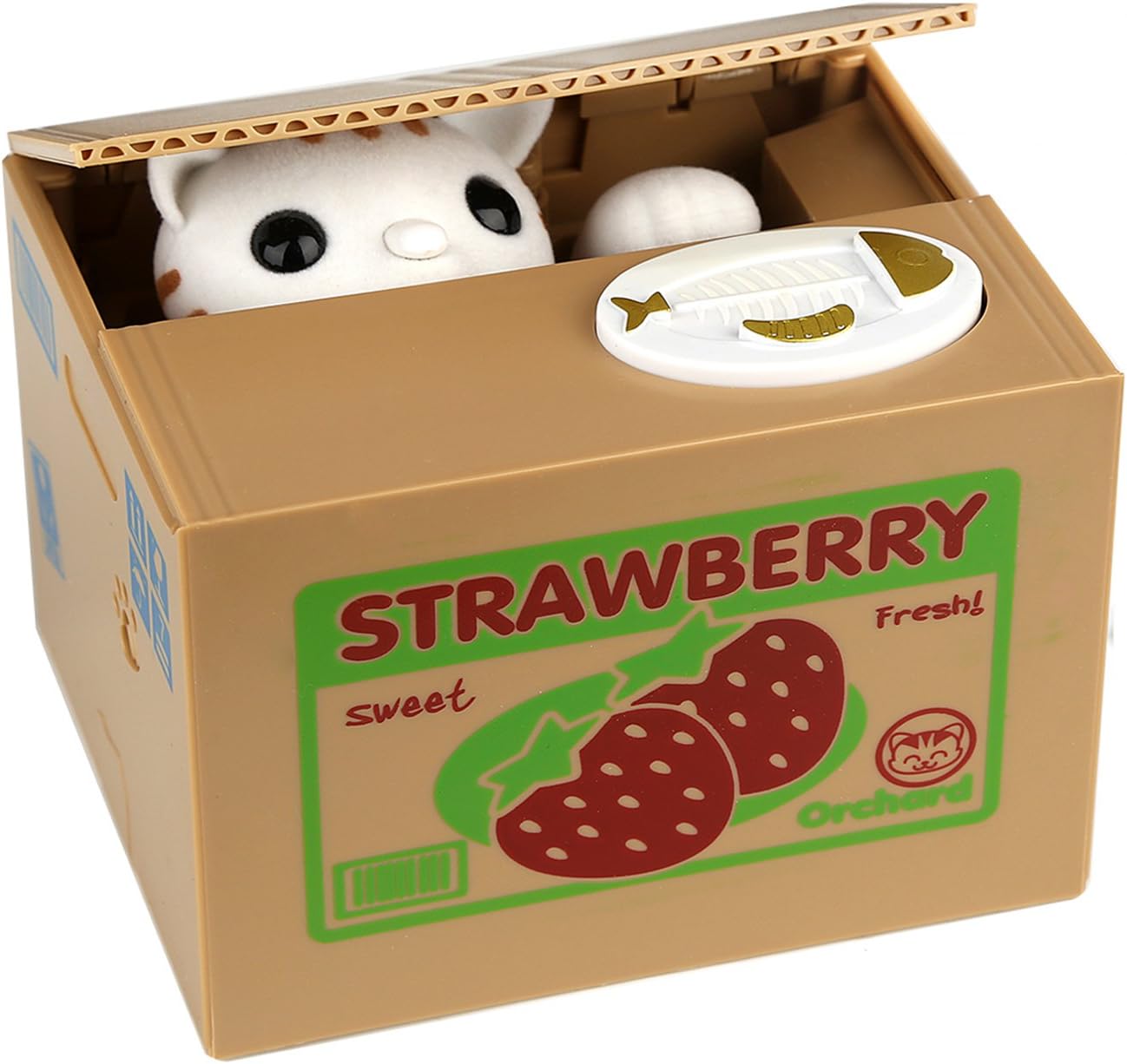 Pinkgarden Cat Money Box for Kids, Cute Piggy Bank with Automatic ...