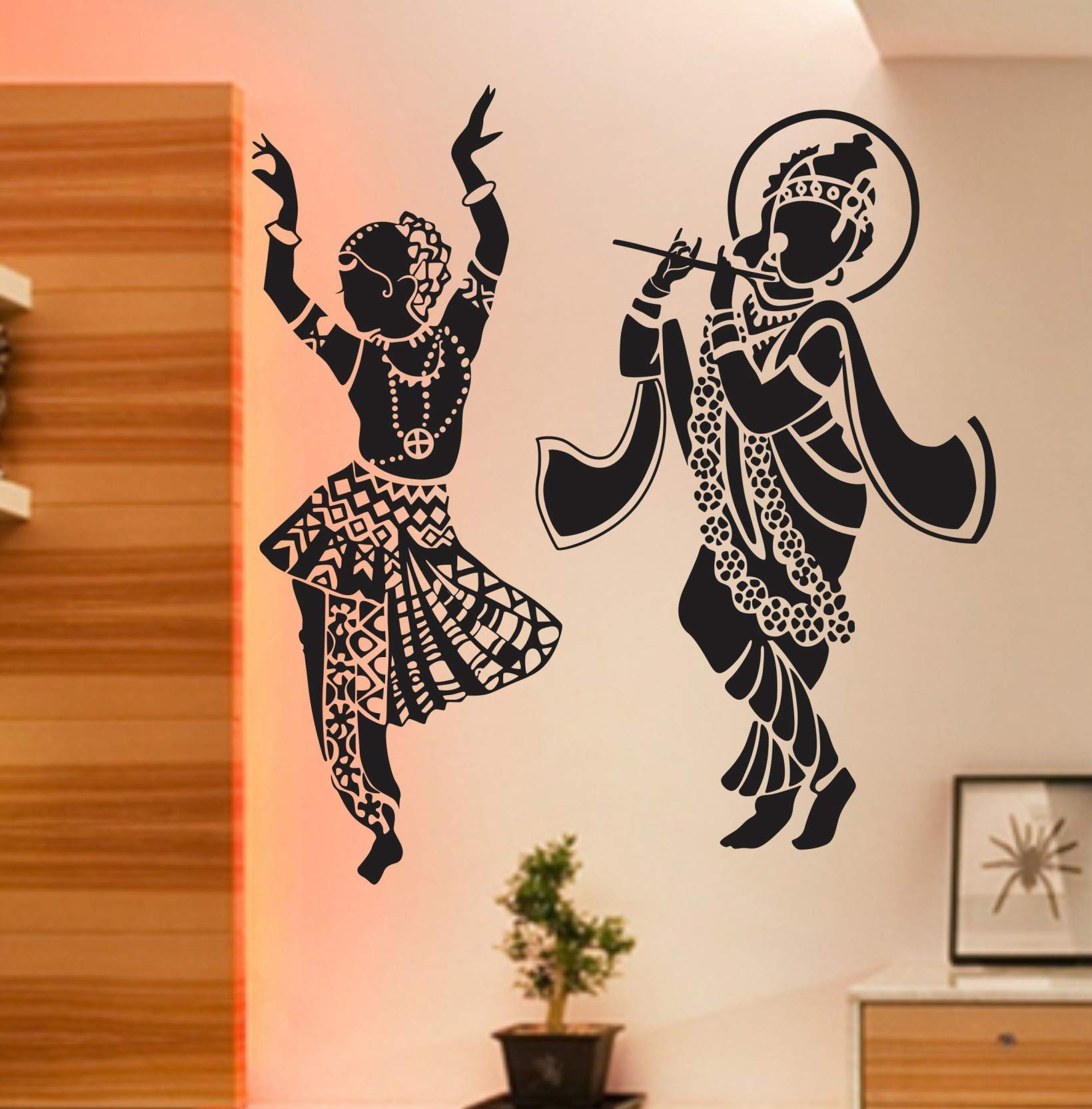 Radha Krishna Wallpaper Black