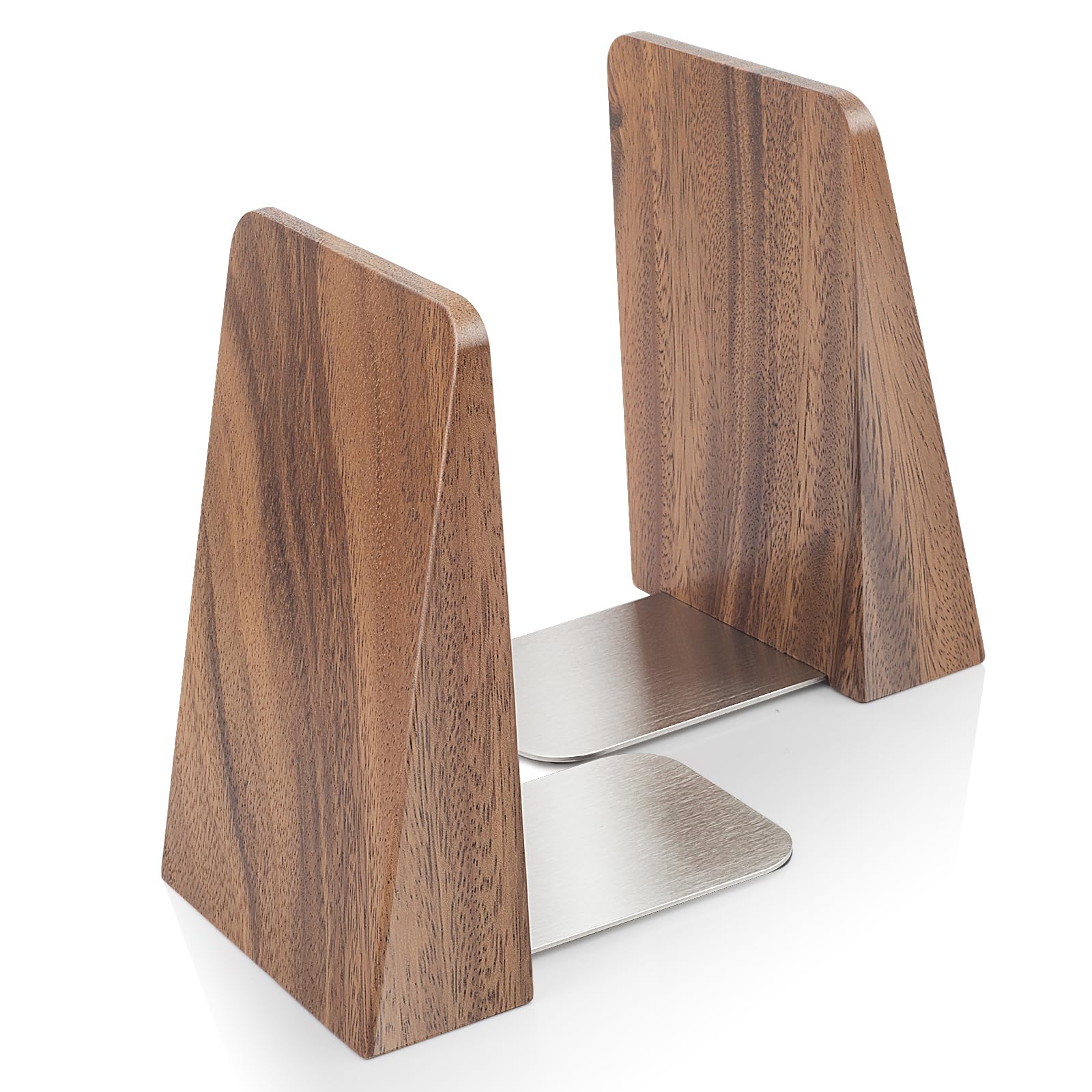 Amazon.com: DRELIFAM Walnut Book Ends Heavy Duty Handmade Bookends for ...