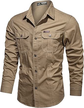 Amazon.com: Western Shirts for Men Long Sleeve Snaps Button Work Shirts ...