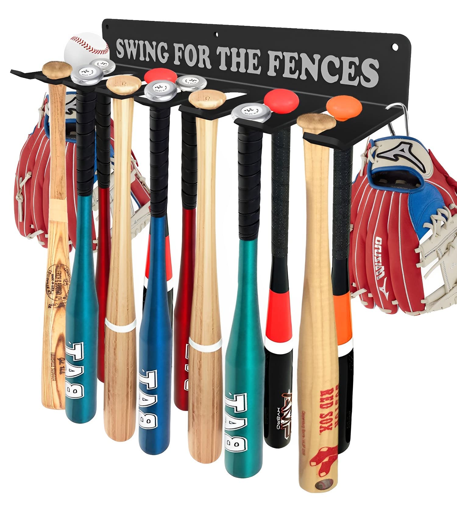 Baseball Softball Bat-Caddy Rack Hanger Organizer Equipment for Storage ...