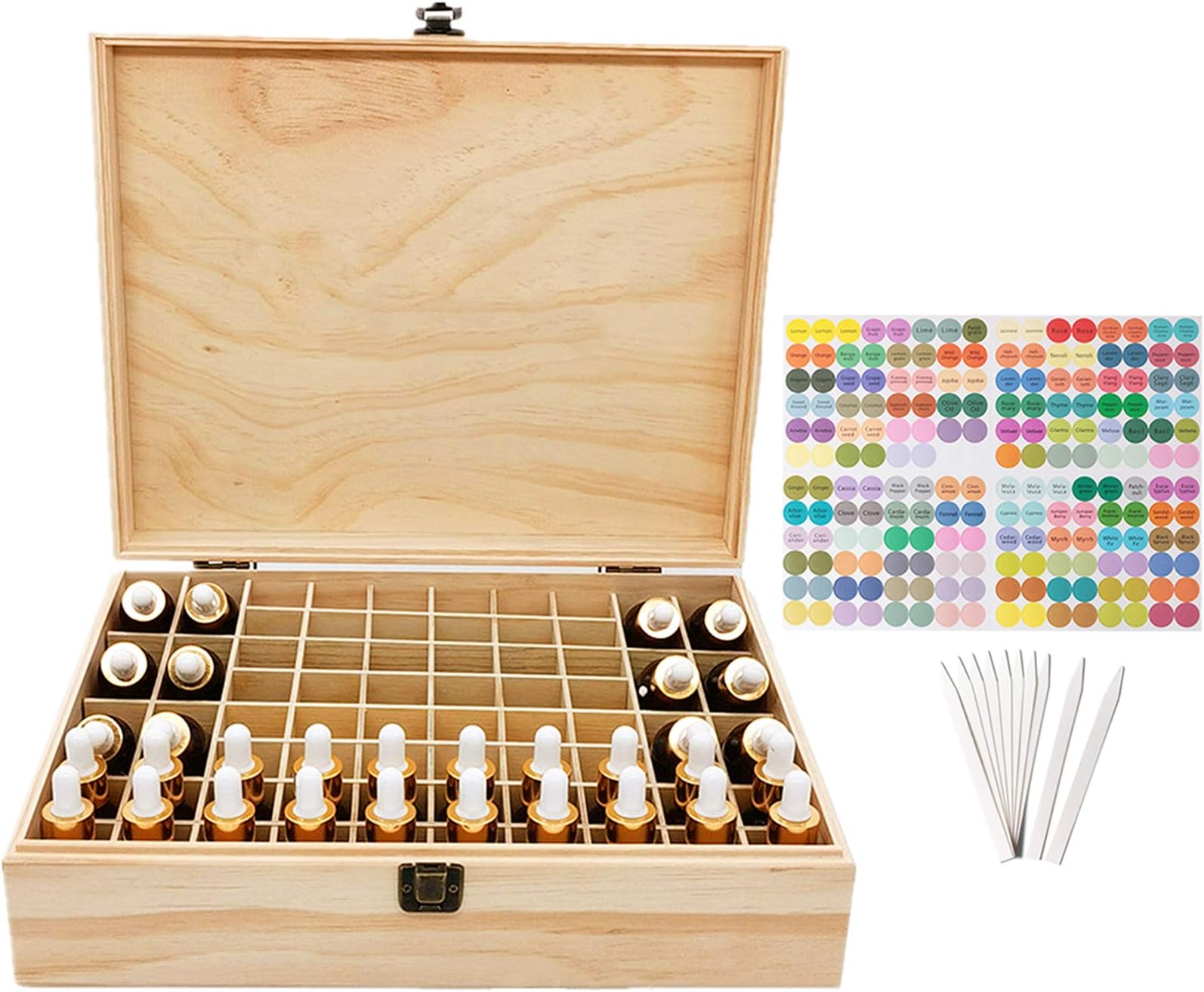 Amazon.com: Pure Vie Essential Oil Wooden Storage Box Travel Display ...